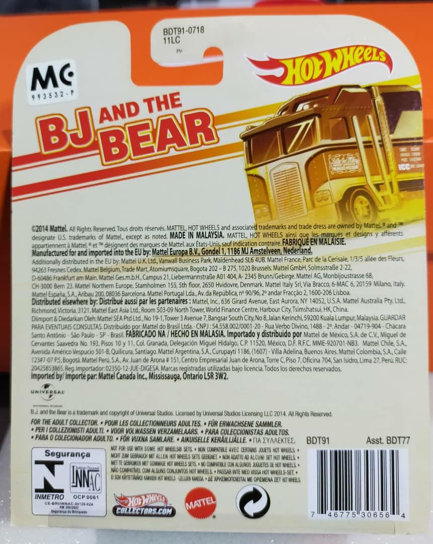 Hot Wheels Retro BJ and The Bear: Thunder Roller, Hobbies & Toys, Toys ...