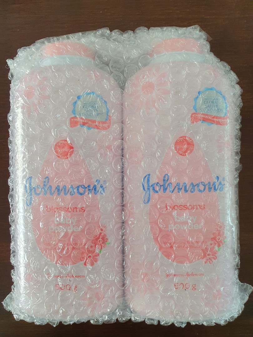 Johnson Baby Powder twin pack 500g + 1 baby powder puff container ...