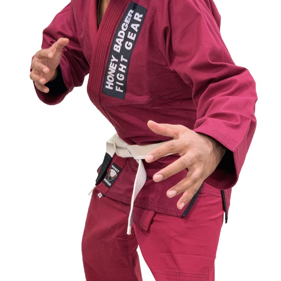 Limited Edition Honey Badger Maroon BJJ Gi, Everything Else on Carousell