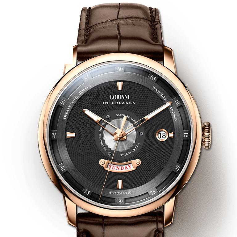 LOBINNI CLASSIC AUTOMATIC WATCH - HOT SELLING! FEATURES: WEEK/DATE/DAY ...
