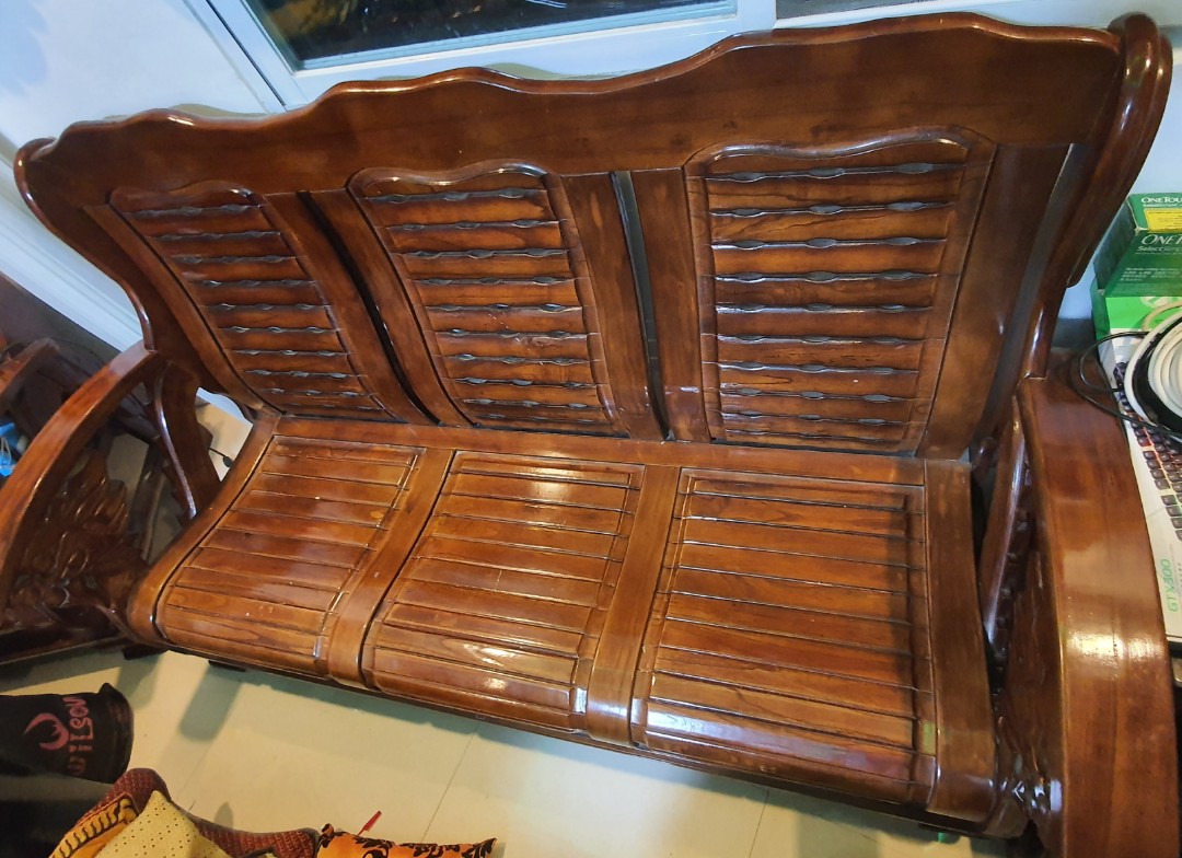 Malasian Sala Set with center Table, Furniture & Home Living, Furniture ...