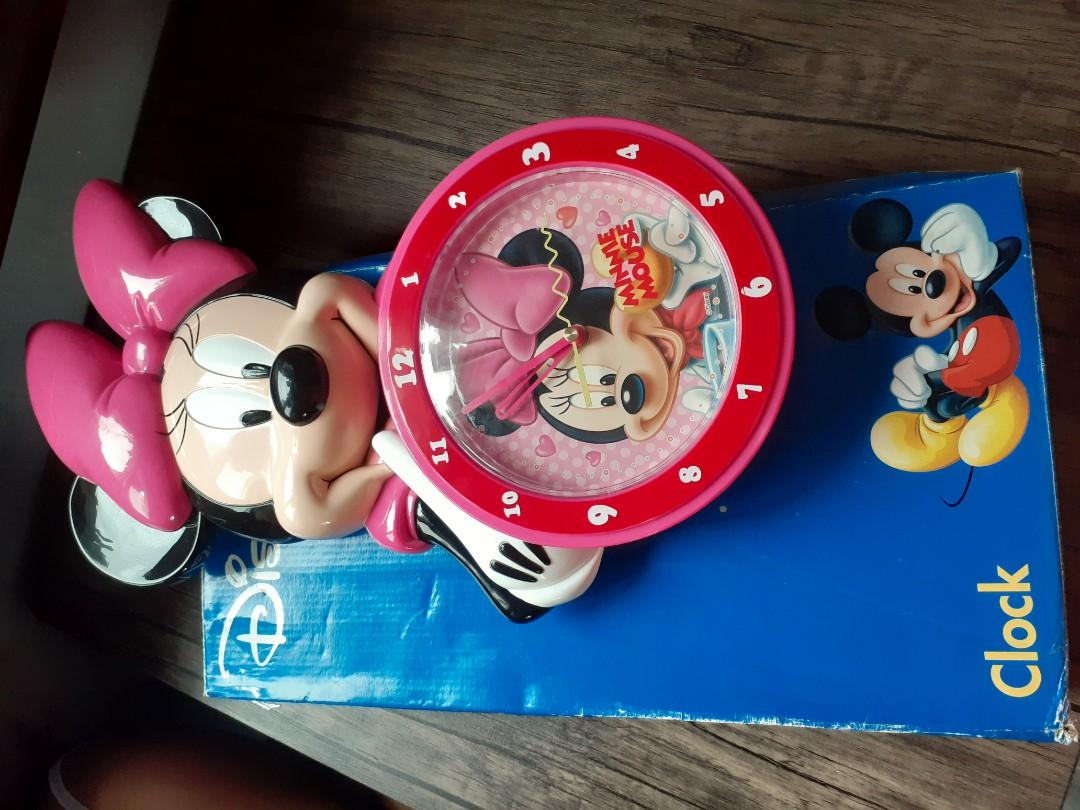 Minnie Mouse Wall Clock, Furniture & Home Living, Home Decor, Clocks on ...