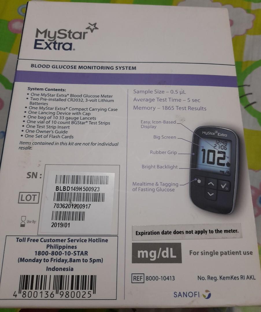 My Star Extra Glucose Meter, Furniture & Home Living, Gardening, Hose ...