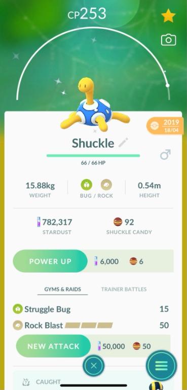 Pokemon GO Shiny Shuckle, Video Gaming, Gaming Accessories, Game Gift ...