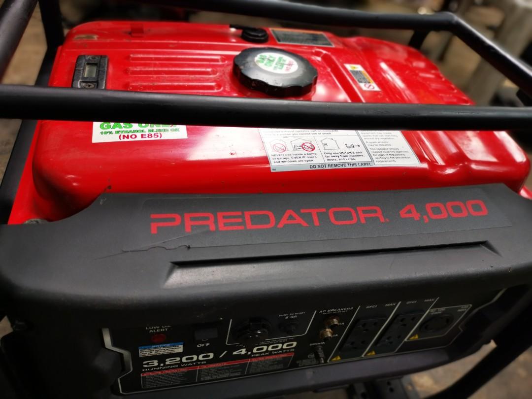 Predator 4000 watts generator, Furniture & Home Living, Cleaning ...