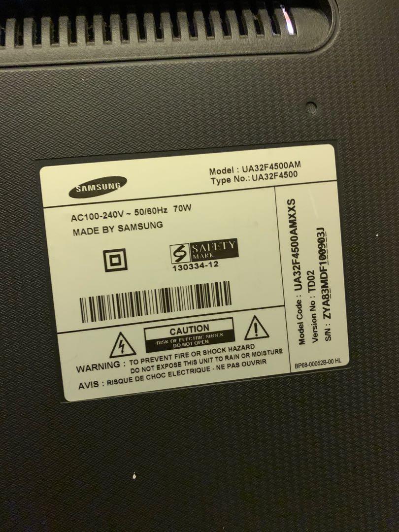 Samsung UA32F4500AM TV, TV & Home Appliances, TV & Entertainment, TV on ...