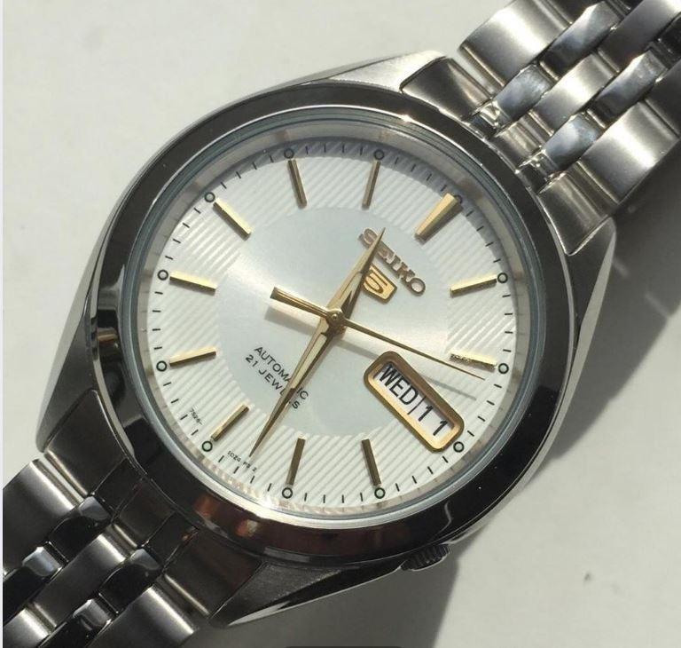 Seiko 5 SNKL17K1 SNKL17K (White Variant of SNKL23 and SNKL15), Men's ...