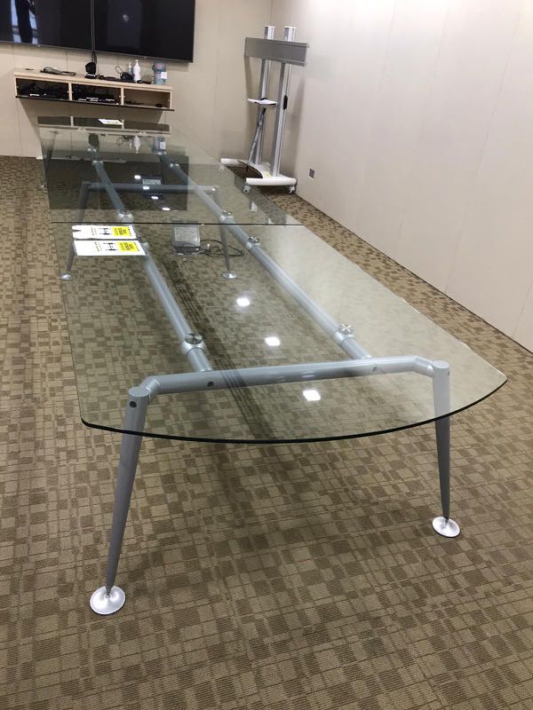 Templated Glass Table (Length 6 metres x Width 1.4metres x Height 0 ...