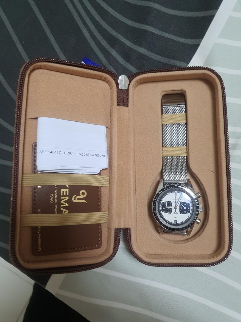 Yema Rallygraf (Rallygraph) Panda Chronograph in Steel Mesh Bracelet ...