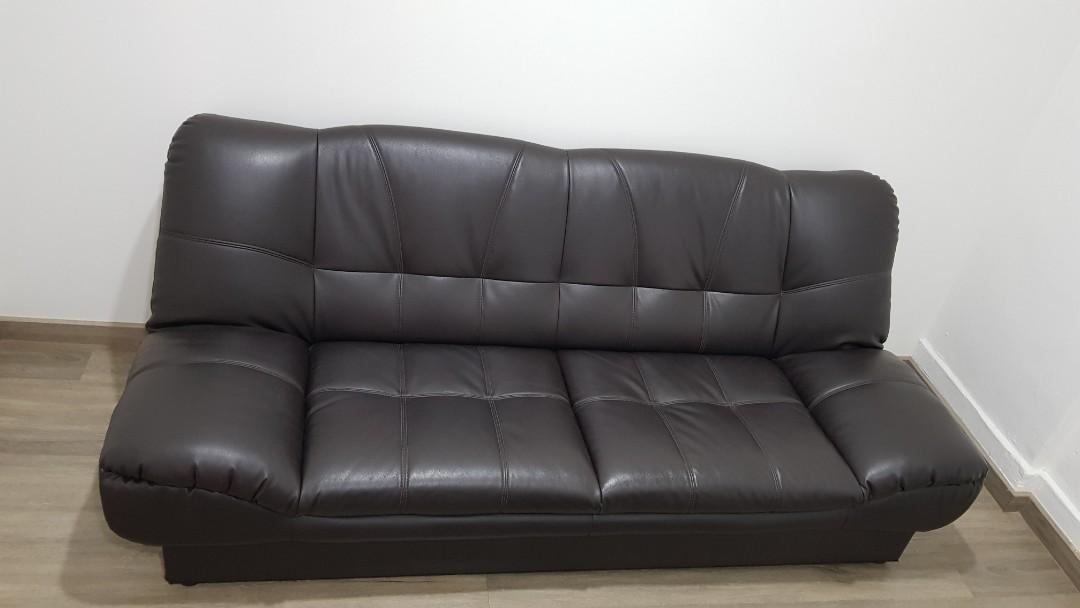 2 Seater PVC Sofa, Furniture & Home Living, Furniture, Sofas on Carousell