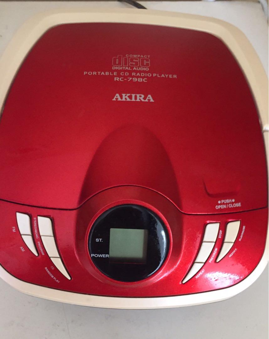 Akira radio cum CD player, Audio, Portable Music Players on Carousell