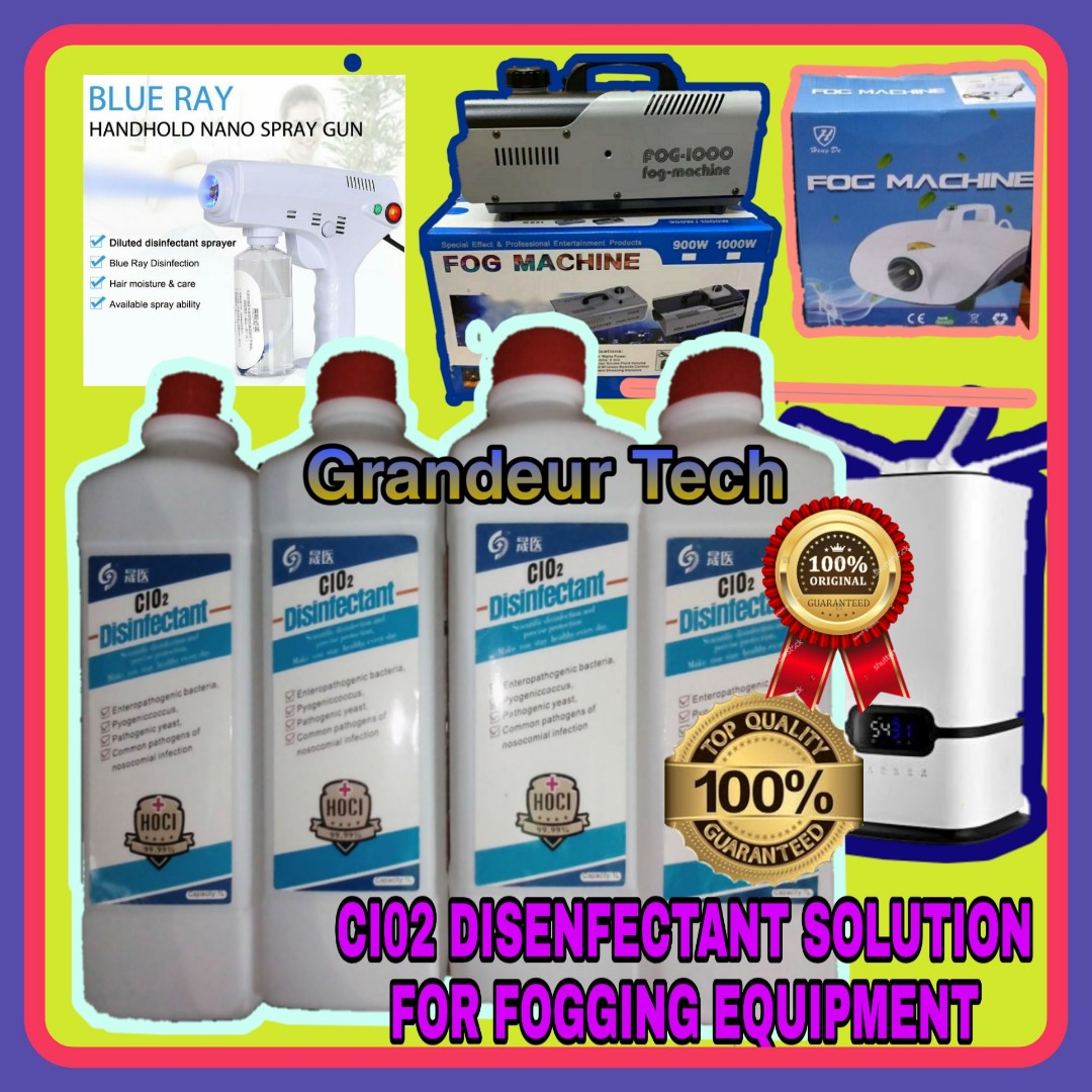 CI02 DISINFECTANT SOLUTION 1L FOR FOGGING MACHINE, Beauty & Personal ...