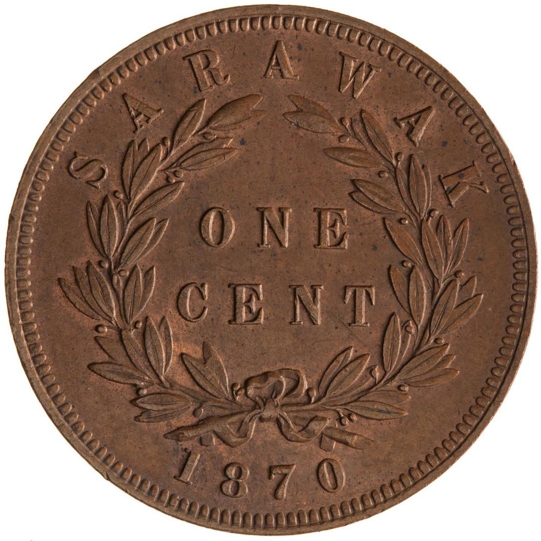 [COLLECTIBLE] 1870 SARAWAK RAJAH C. BROOKE 1 CENT COIN, Hobbies & Toys ...