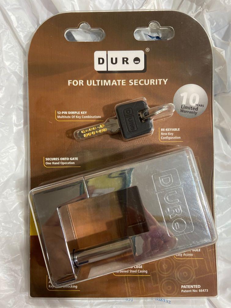 Duro metal gate lock, Everything Else on Carousell