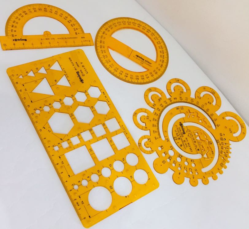 Germany Made Stencils set for Engineering Drawings technical templates ...