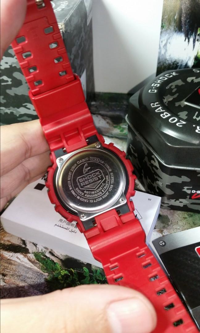 GShock Custom GA-110 GB Camo Red G Shock, Men's Fashion, Watches ...