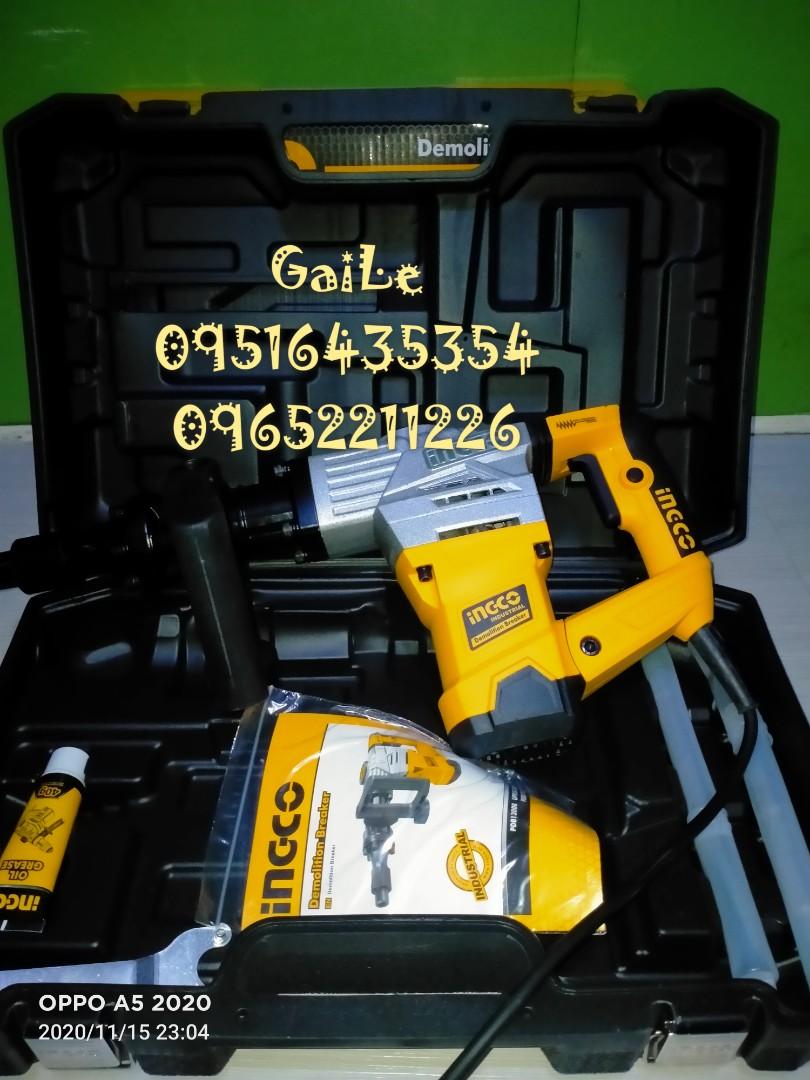 INGCO 1300W Demolition Breaker / Demolition Hammer, Commercial ...