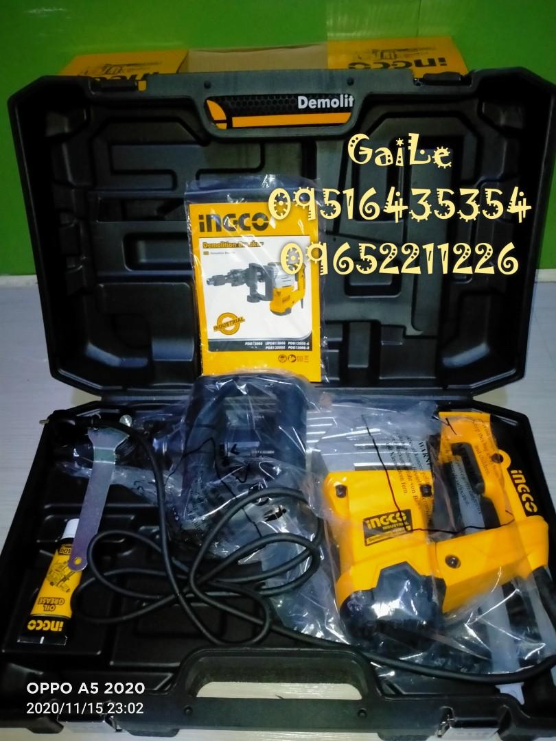 INGCO 1300W Demolition Breaker / Demolition Hammer, Commercial ...