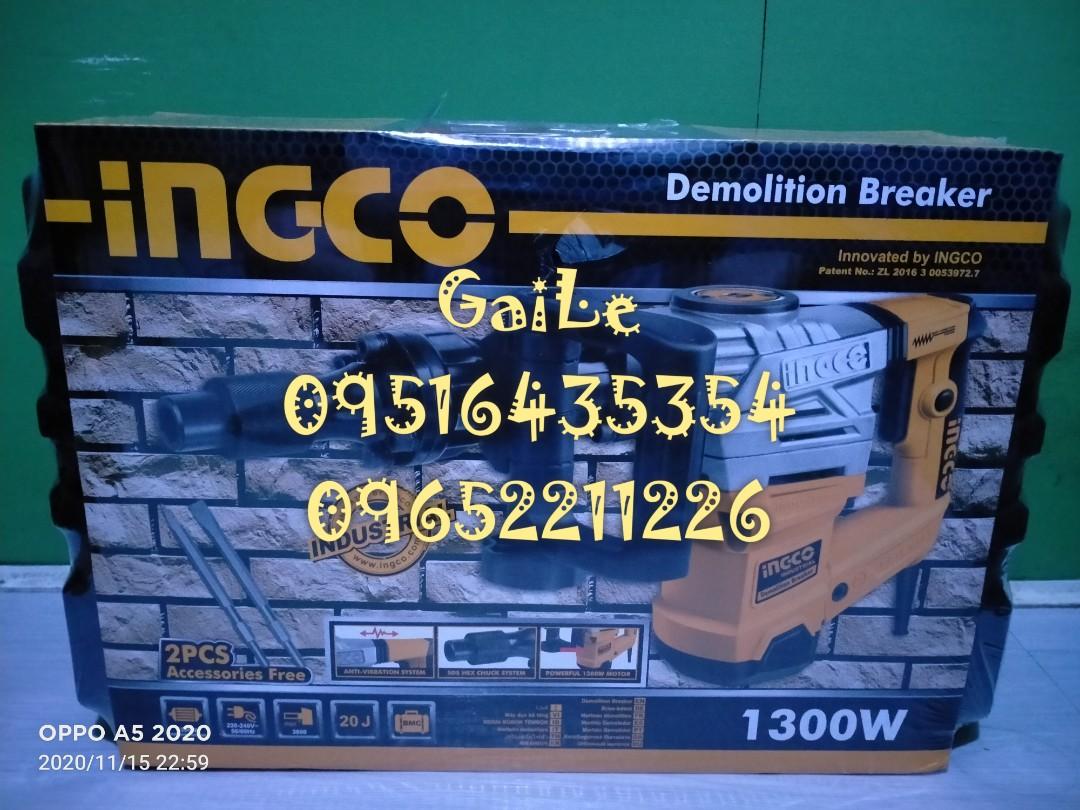 INGCO 1300W Demolition Breaker / Demolition Hammer, Commercial ...