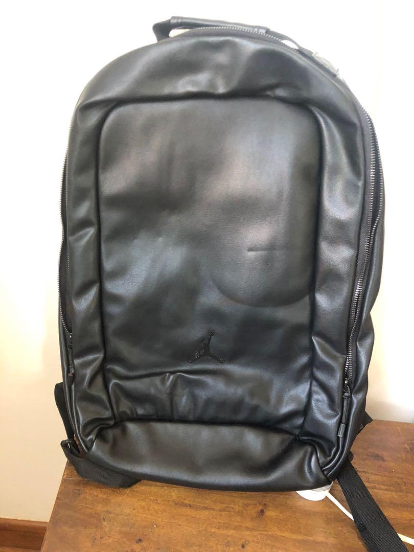 Jordan backpack - black leather, Men's Fashion, Bags, Backpacks on ...
