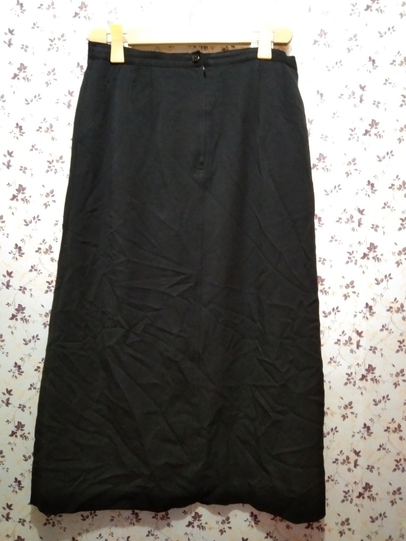 Long Elegant Plain Black Palda, Women's Fashion, Dresses & Sets ...