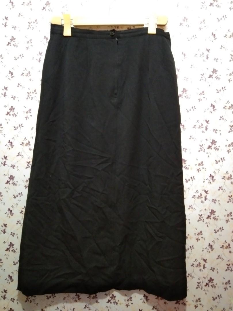 Long Elegant Plain Black Palda, Women's Fashion, Dresses & Sets ...