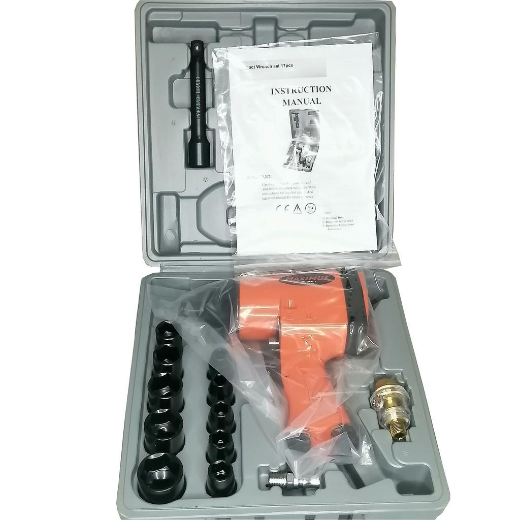 Maximus Air Tool Kit 17 pcs Pneumatic Impact Wrench 1/2"(RP7808 ...