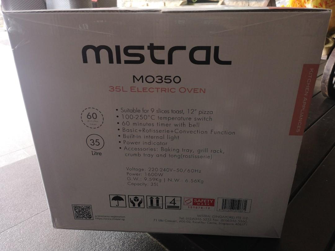 Mistral 35l, electric oven, TV & Home Appliances, Kitchen Appliances ...