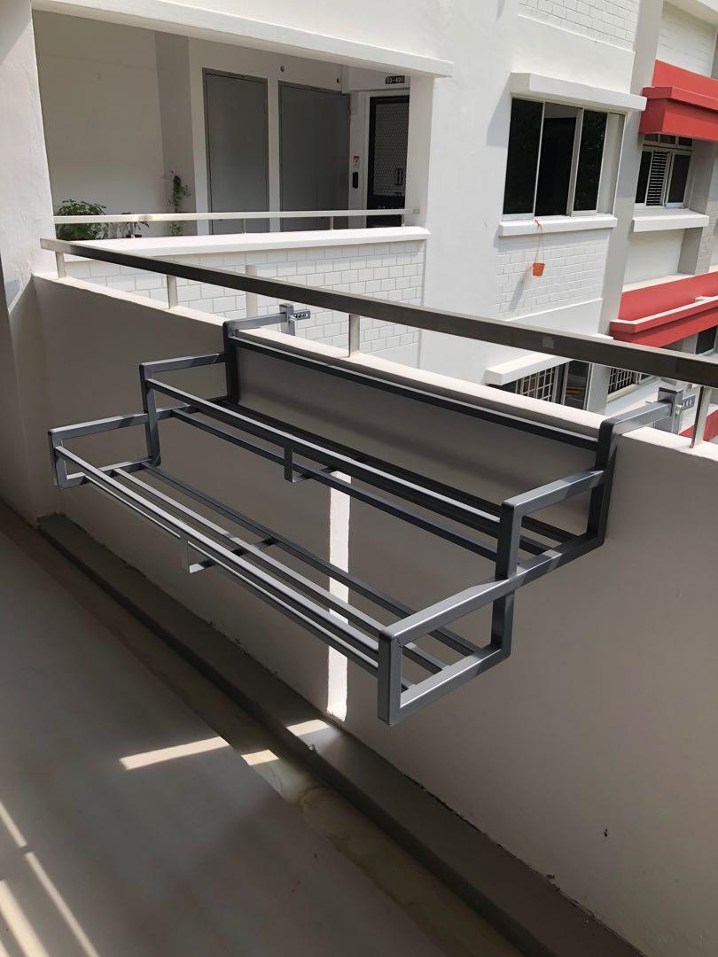 Modern Heavy Duty DOUBLE Flower Plant Rack balcony Display Shelf for ...