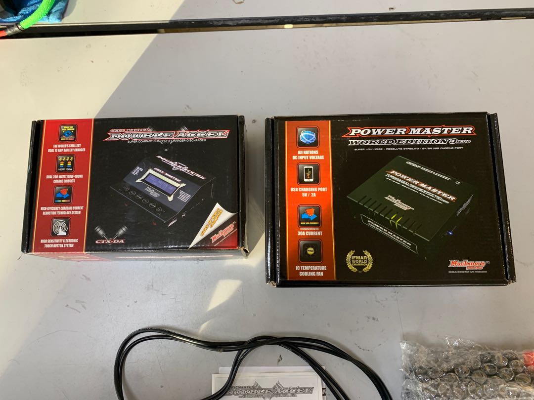 Muchmore Cell Master Double Accel Charger + Muchmore Power Master Power Supply (RC Car Charger ...