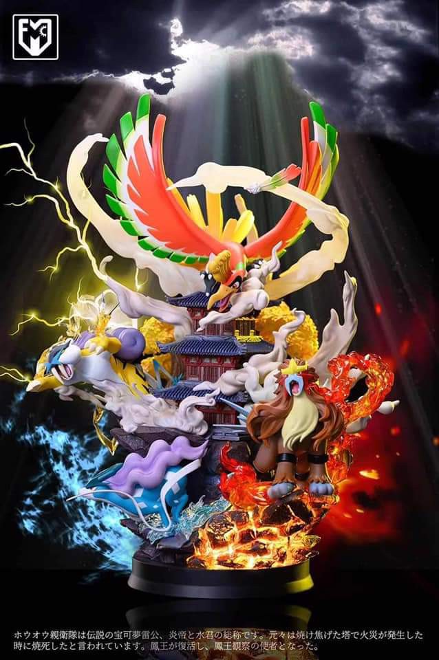 [PO] MFC STUDIO Pokemon Statue Legendary Dogs Entei Suicune Raikou Ho ...