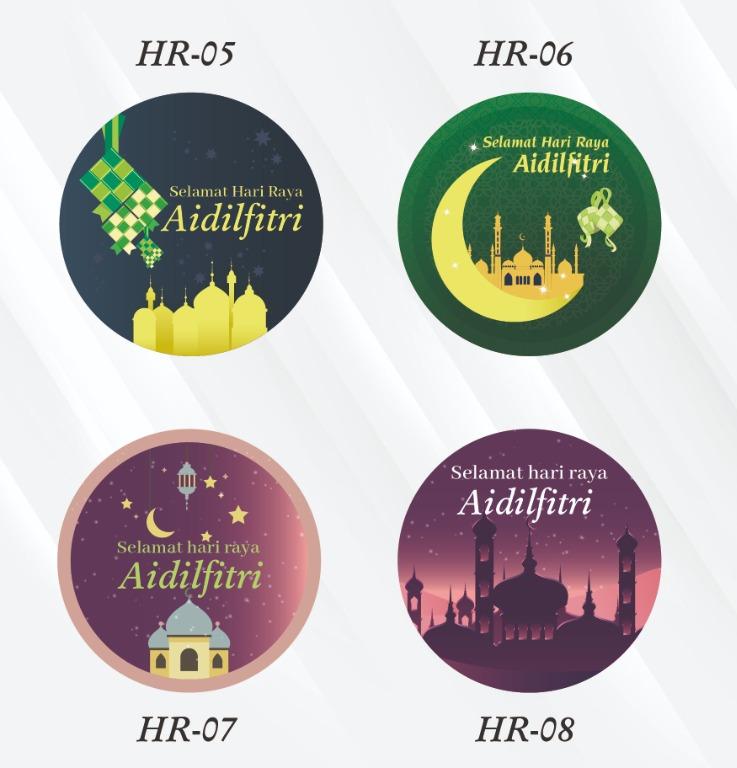 Ready Design - Hari raya 5cm waterproof sticker, Hobbies & Toys ...