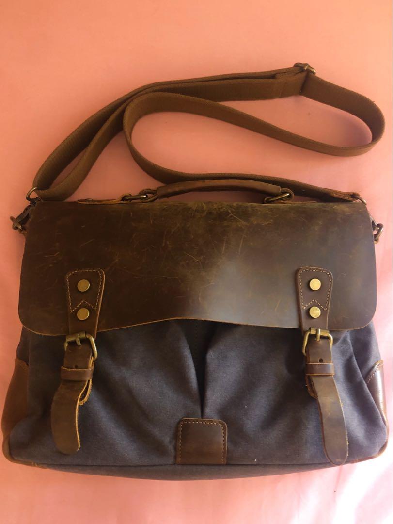 Rustic Laptop Bag, Luxury, Bags & Wallets on Carousell