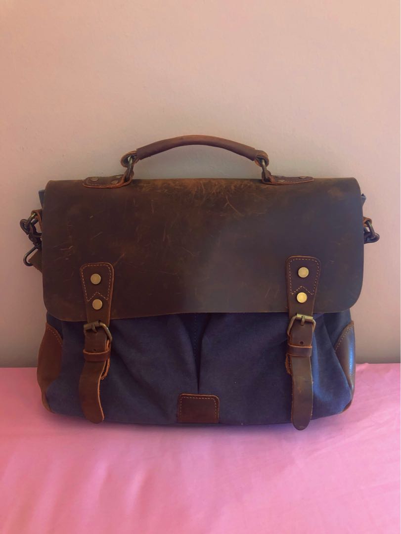 Rustic Laptop Bag, Luxury, Bags & Wallets on Carousell