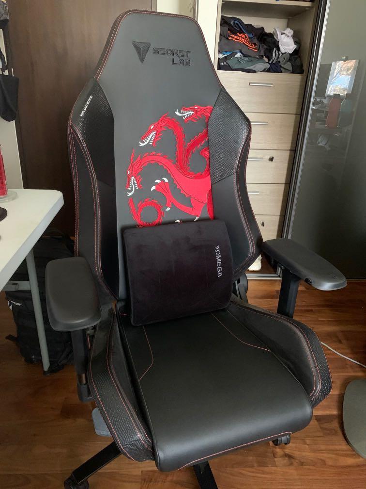 SecretLab House Targaryen Omega gaming chair, Furniture & Home Living ...