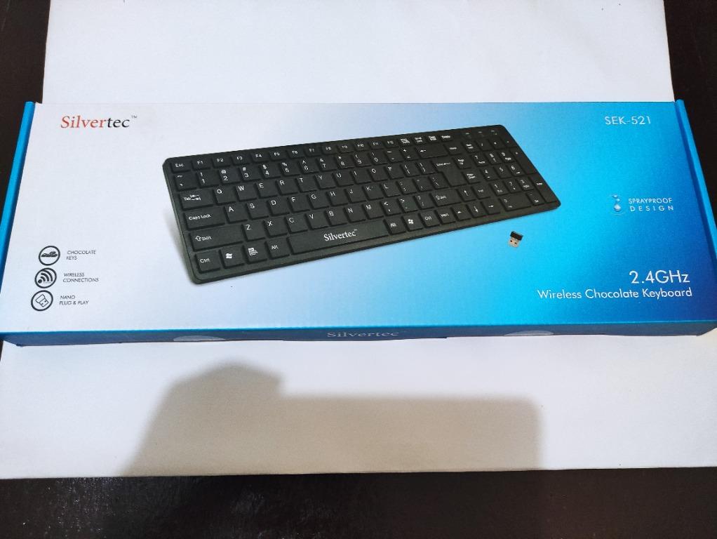 SILVERTEC 2.4GHz Wireless Keyboard, Computers & Tech, Parts ...