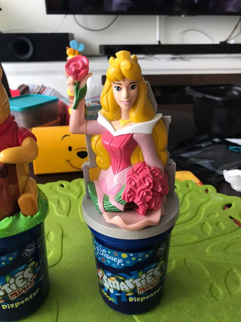 Smarties Dispenser-Winnie the pooh & Sleeping Beauty, Hobbies & Toys ...