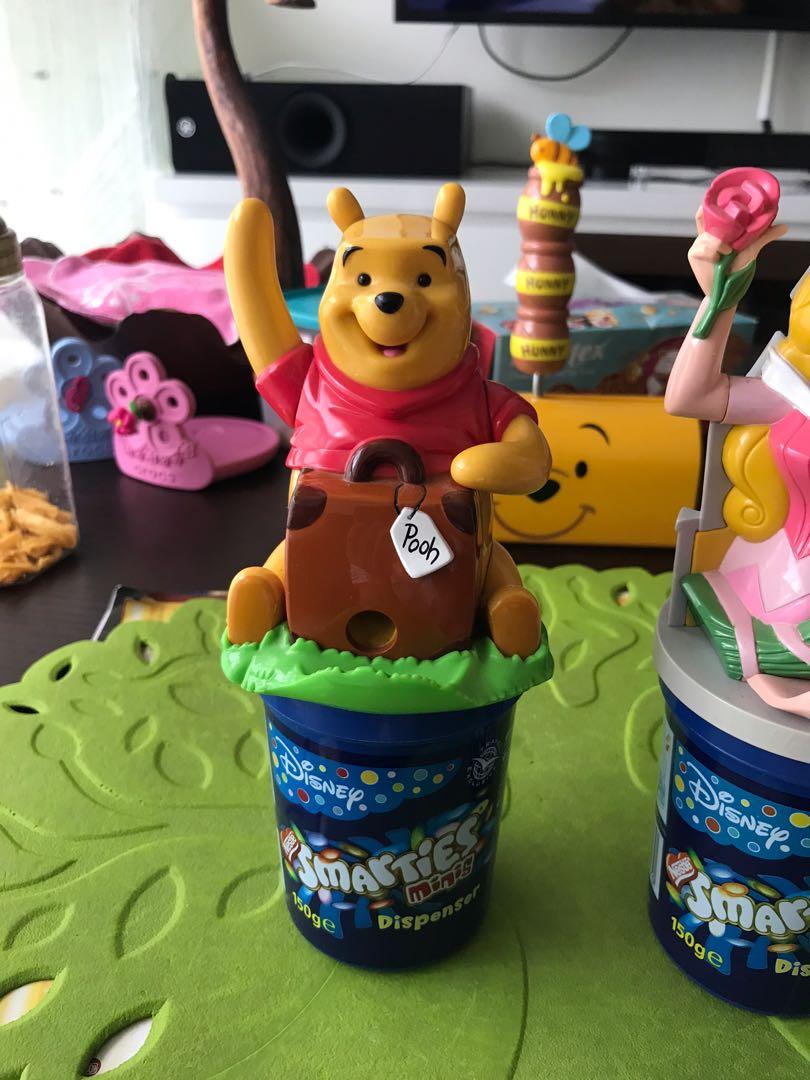Smarties Dispenser-Winnie the pooh & Sleeping Beauty, Hobbies & Toys ...