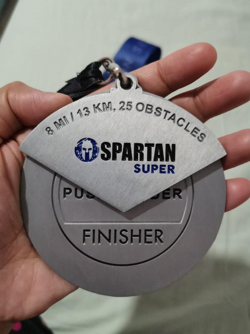 SPARTAN Super Medal 2019 Bukit timah, Sports Equipment, Exercise ...