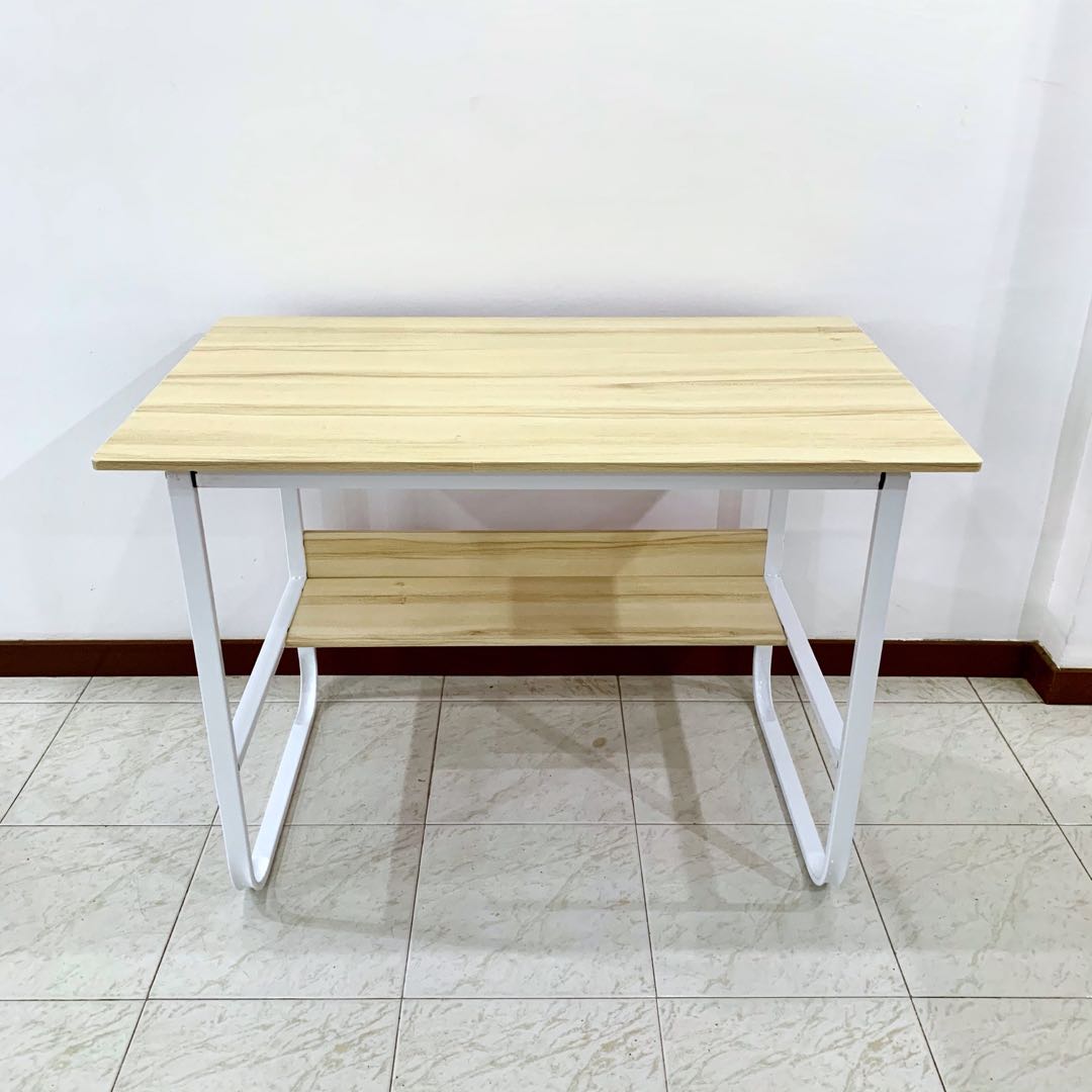 Study desk / work computer table / WFH setup - maple colour, Furniture ...