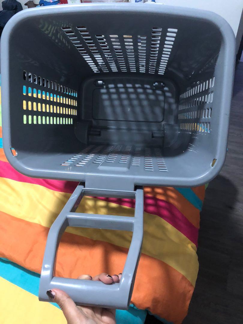Toyogo TROLLEY LAUNDRY BASKET WITH WHEEL, Furniture & Home Living ...