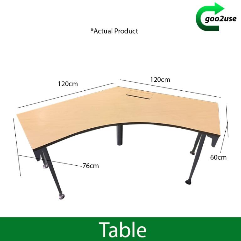 Triangle Office desk /office table, Furniture & Home Living, Furniture ...