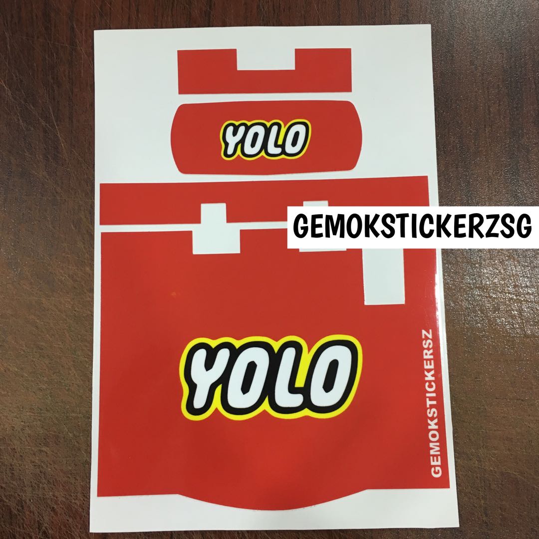 YOLO IU UNIT DECAL, Motorcycles, Motorcycle Accessories on Carousell