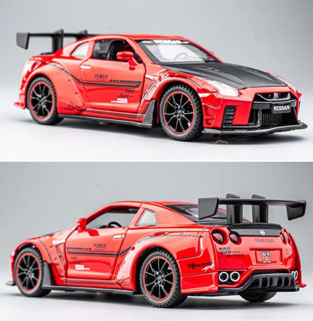 (READY STOCK) 1:32 Modded Nissan GTR R35 Metal Diecast Model Car Toy ...