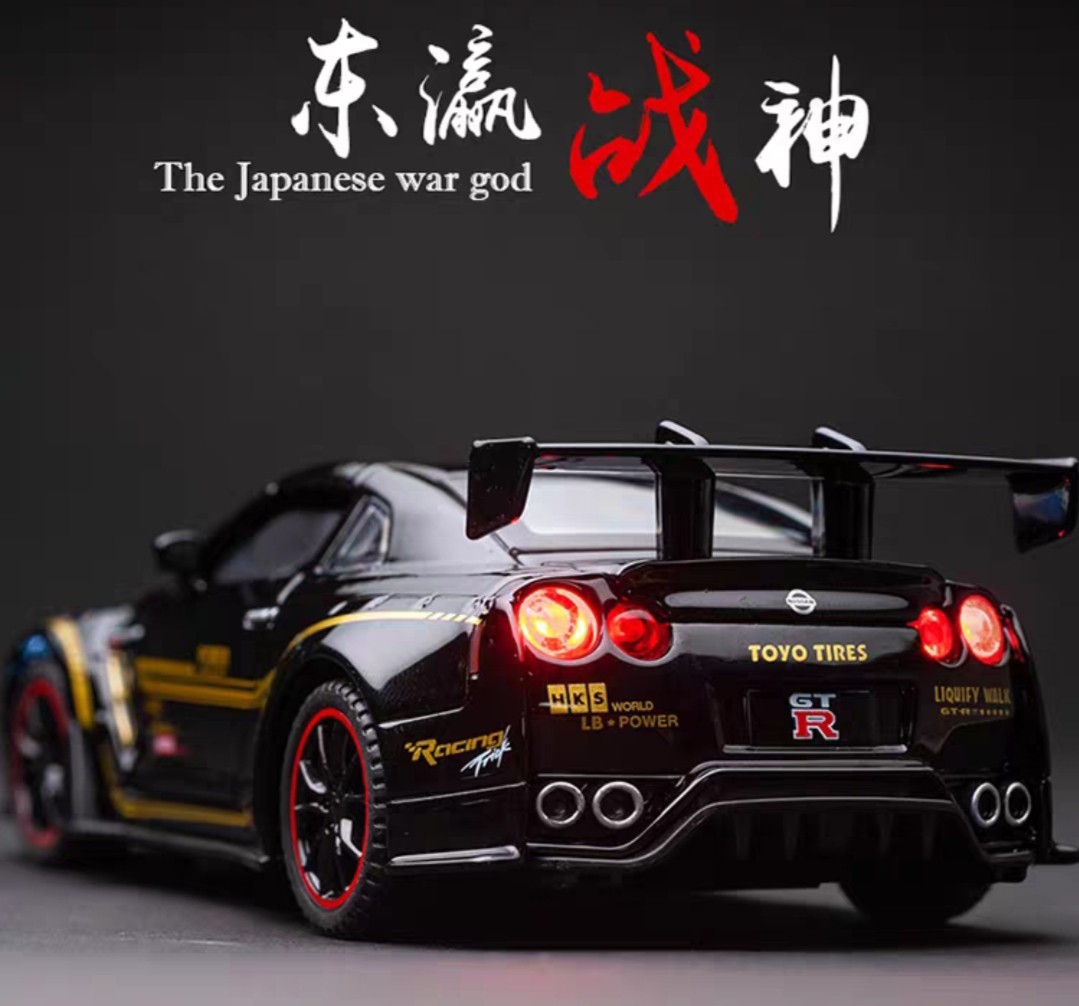 (READY STOCK) 1:32 Modded Nissan GTR R35 Metal Diecast Model Car with ...