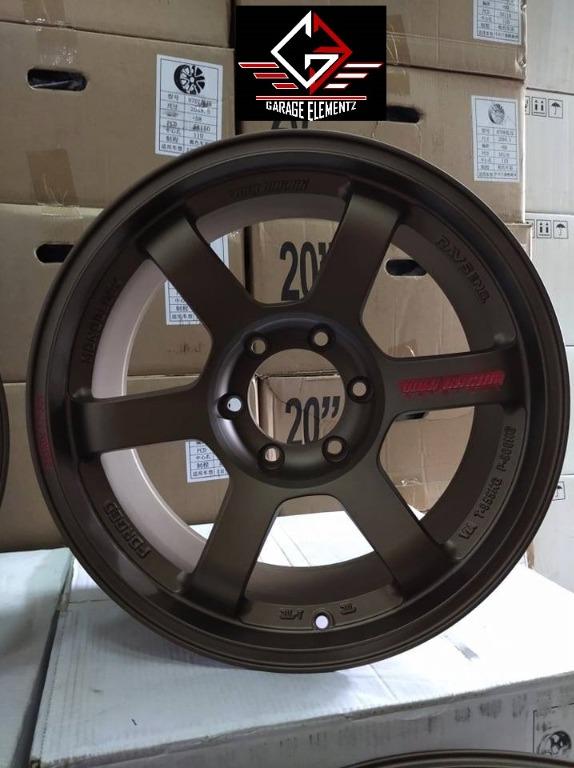18inch Volk Rays TE37 6holes bronze milling, Car Parts & Accessories, Mags and Tires on Carousell