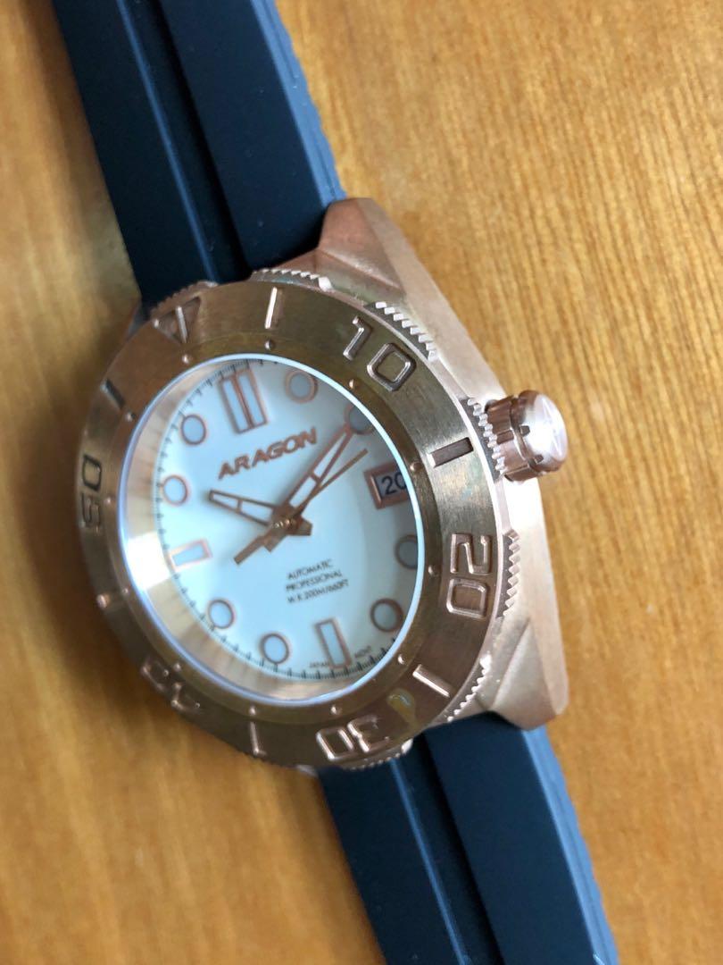 Aragon Hercules bronze 43mm diver (Seiko NH35, sapphire crystal, full ...