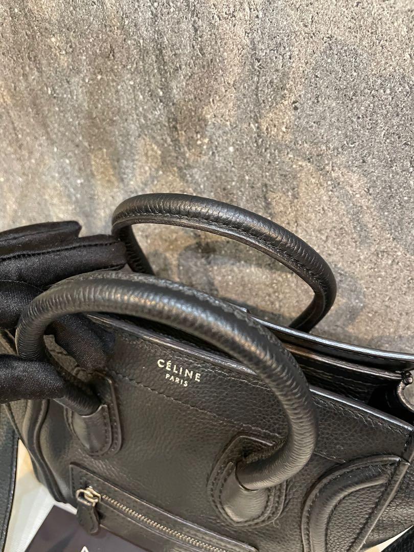 Celine Nano Luggage Black, Luxury, Bags & Wallets on Carousell