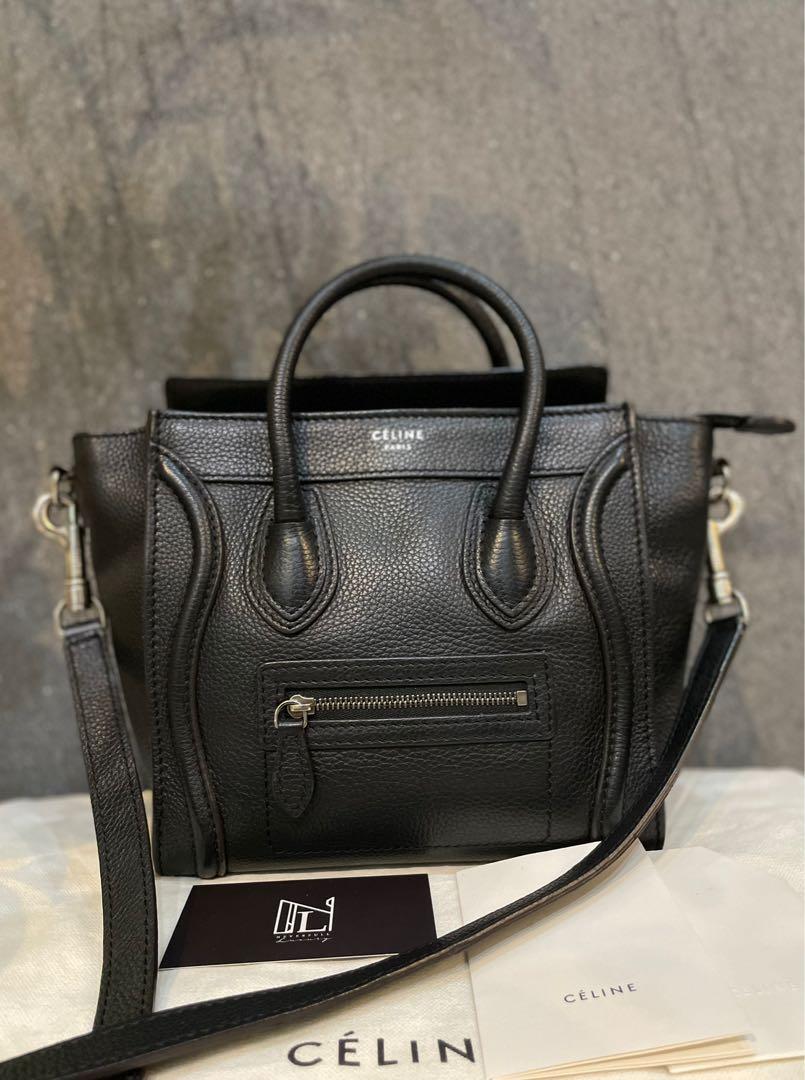 Celine Nano Luggage Black, Luxury, Bags & Wallets on Carousell