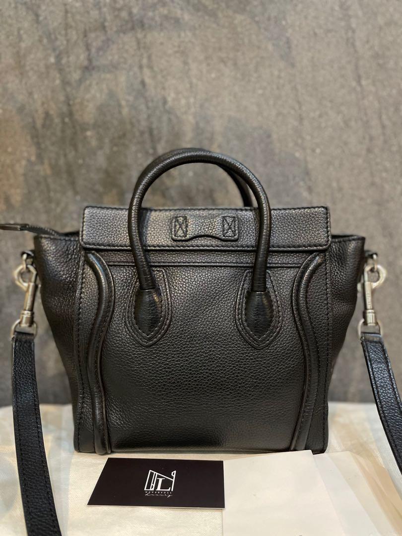 Celine Nano Luggage Black, Luxury, Bags & Wallets on Carousell